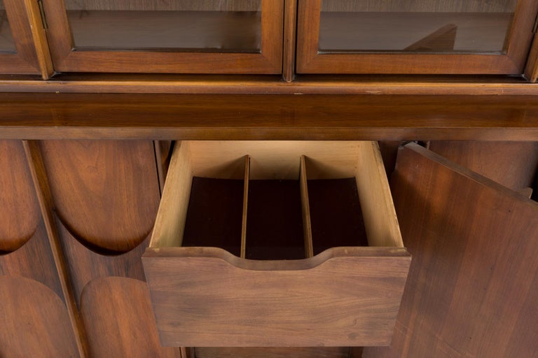 Kent Coffey Perspecta MCM Walnut and Rosewood China Cabinet Sideboard ...