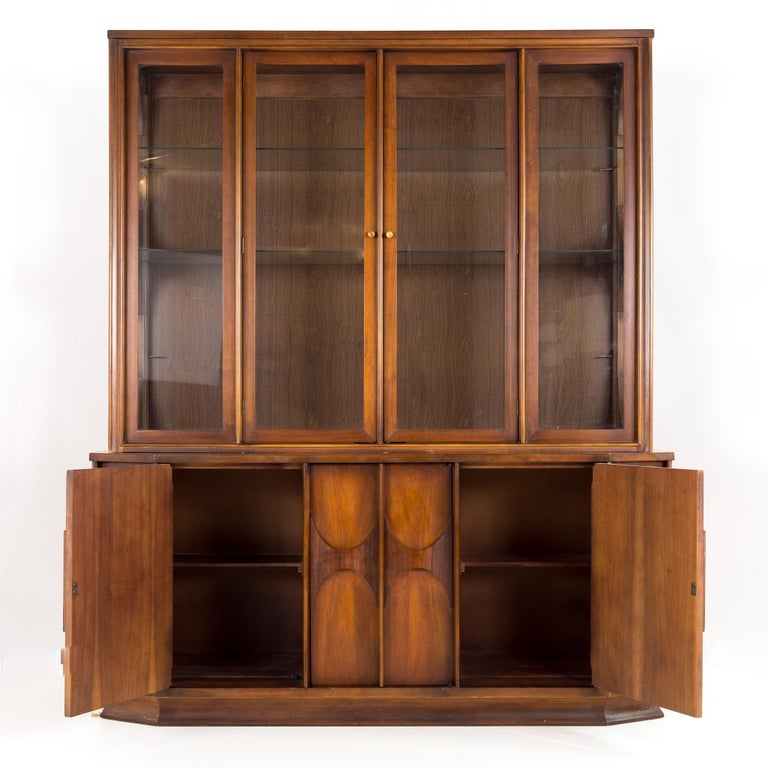 Kent Coffey Perspecta MCM Walnut and Rosewood China Cabinet Sideboard ...