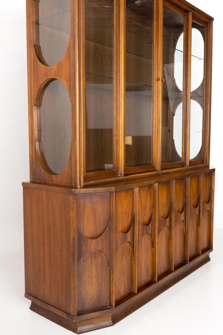 Kent Coffey Perspecta MCM Walnut and Rosewood China Cabinet Sideboard ...