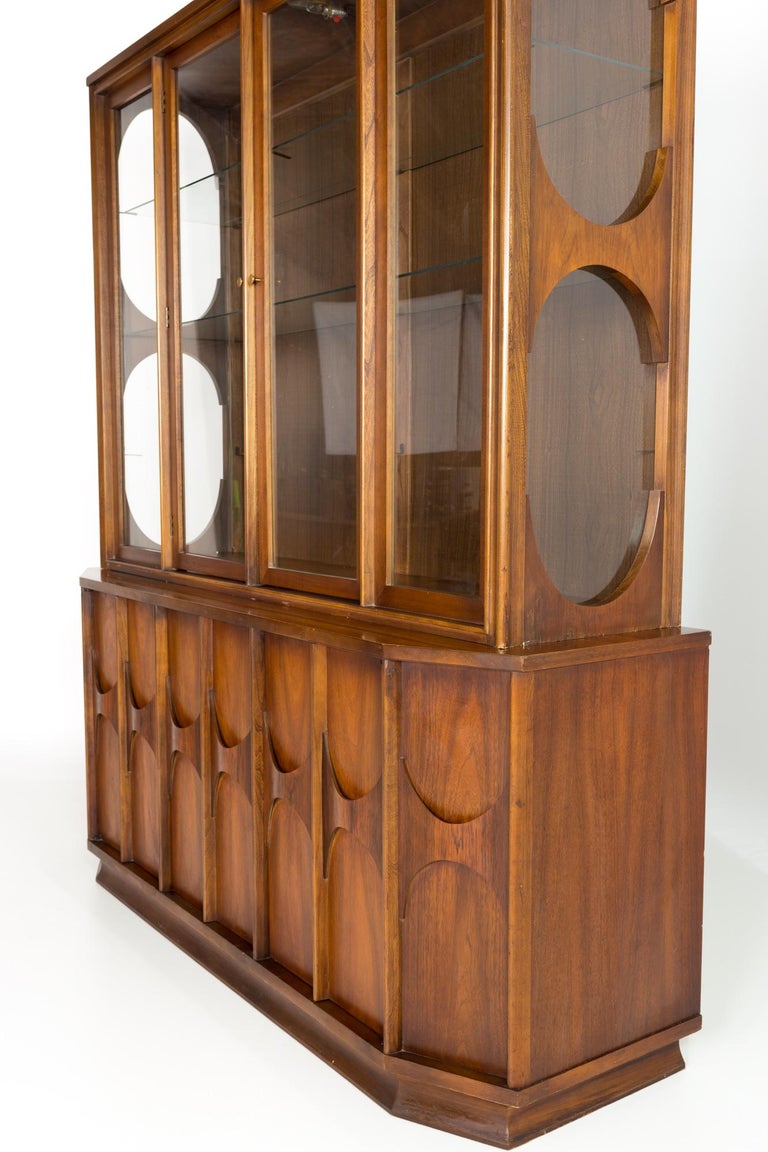 Kent Coffey Perspecta MCM Walnut and Rosewood China Cabinet Sideboard ...