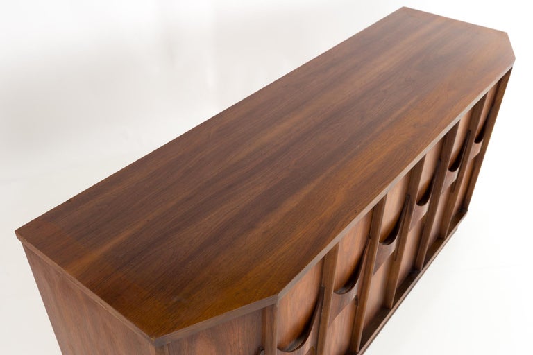 Kent Coffey Perspecta MCM Walnut and Rosewood China Cabinet Sideboard ...