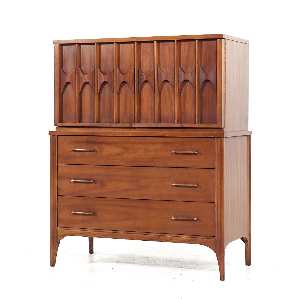 Kent Coffey Perspecta Mid Century Walnut and Rosewood Gentlemans Chest ...