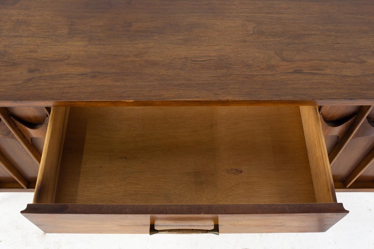 Kent Coffey Perspecta Mid Century Walnut and Rosewood Sideboard Buffet ...