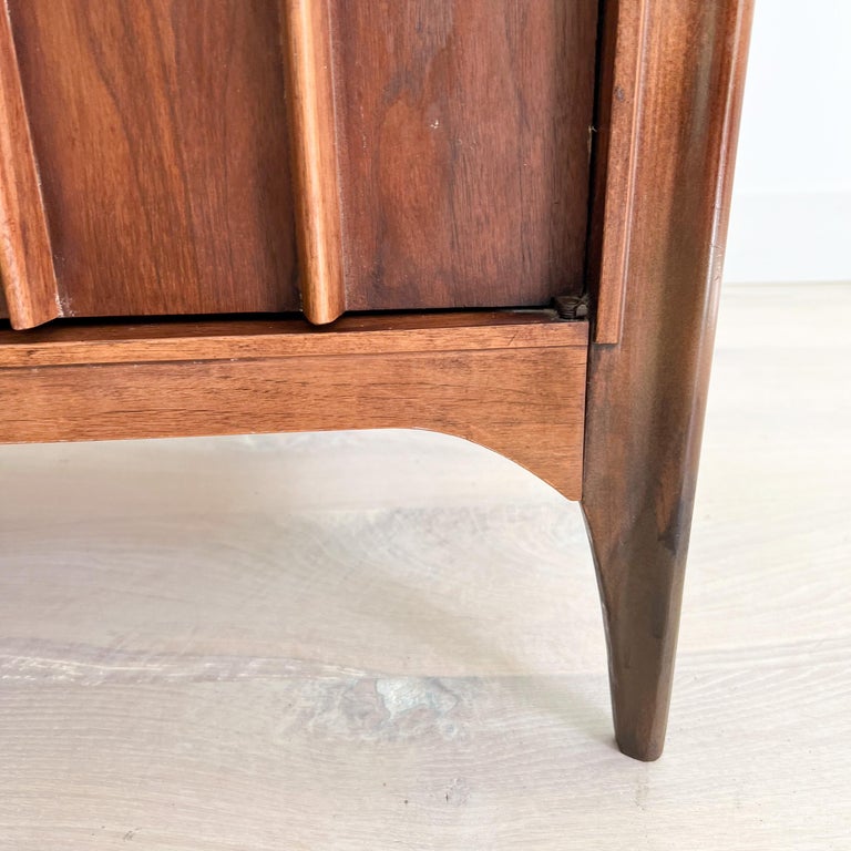 Kent Coffey Perspecta Walnut and Rosewood 12 Drawer Dresser at 1stDibs