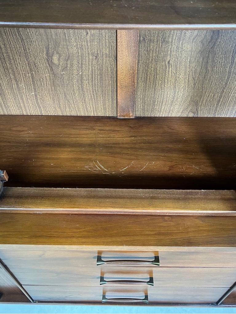Kent Coffey Perspecta Walnut and Rosewood Hutch at 1stDibs