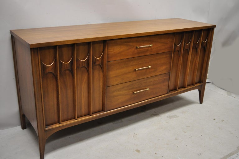 Kent Coffey Perspecta Walnut and Rosewood Credenza Cabinet Buffet ...