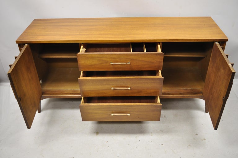Kent Coffey Perspecta Walnut and Rosewood Credenza Cabinet Buffet ...