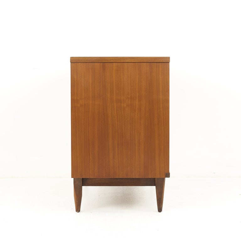 Kent Coffey Tableau Mid Century Walnut 2 Door Cabinet at 1stDibs