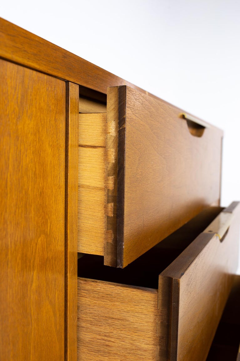 Kent Coffey Tableau Mid Century Walnut Sideboard Buffet Credenza at 1stDibs