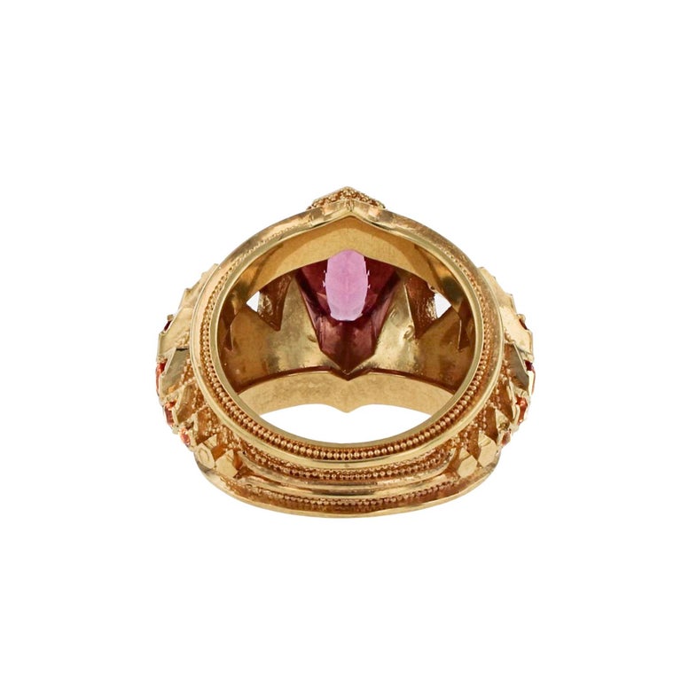 Kent Raible 18 Karat Gold Spinel Sapphire Bespoke Cocktail Ring with ...