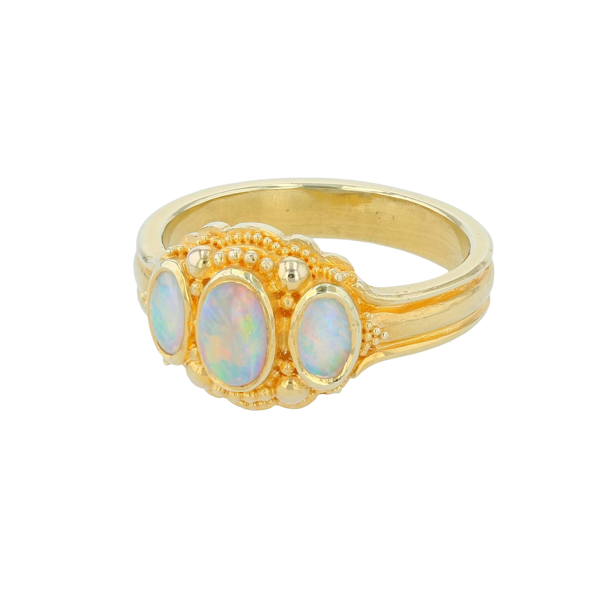 Australian Fire Opal Ring