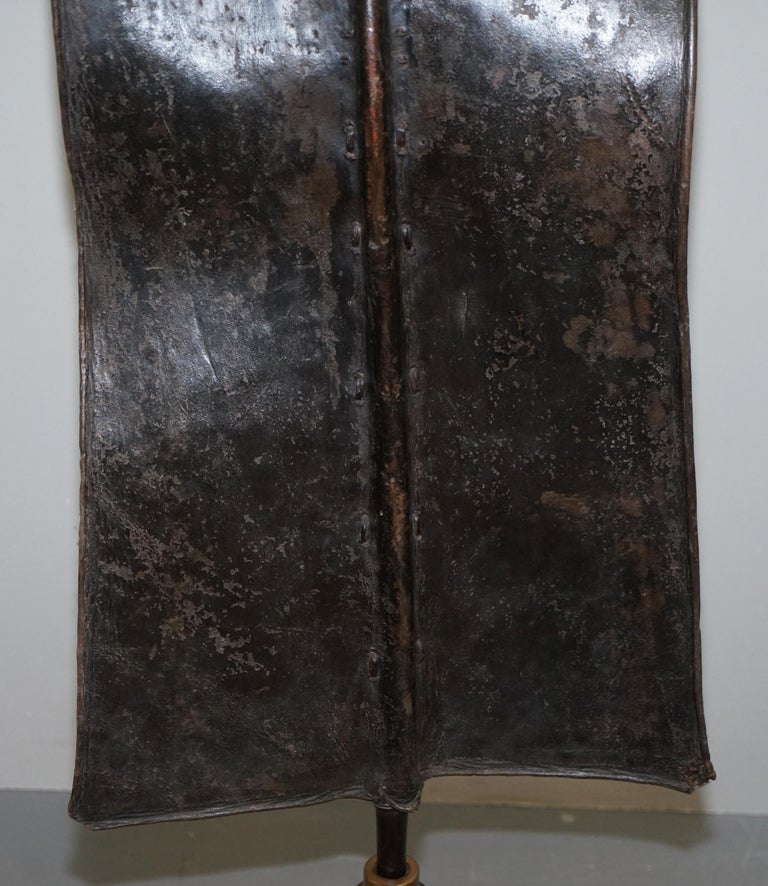 Kenyan African Turkana Leather and Iron Fighting Shield Regency ...