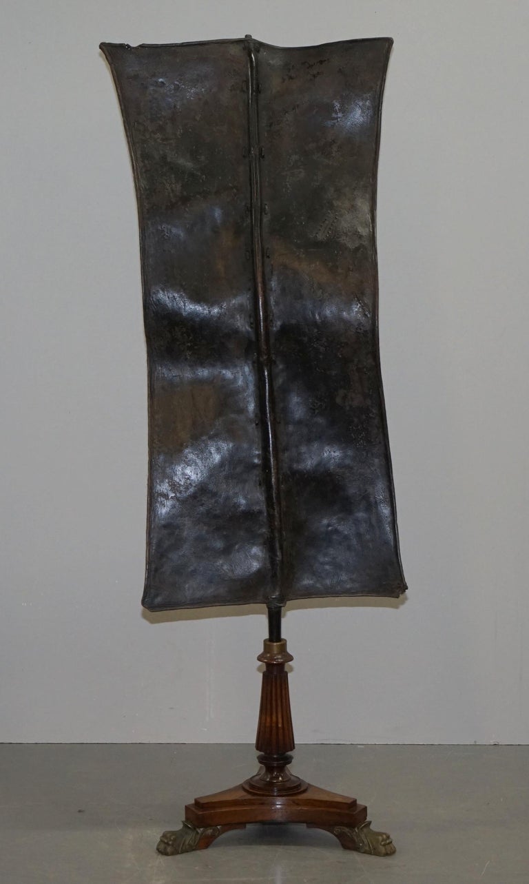Kenyan African Turkana Leather and Iron Fighting Shield Regency ...