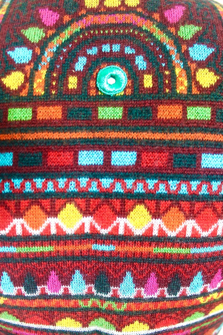 Kenzo Elaborate Indian Patterned Sweater with Sisha Mirror Decoration ...