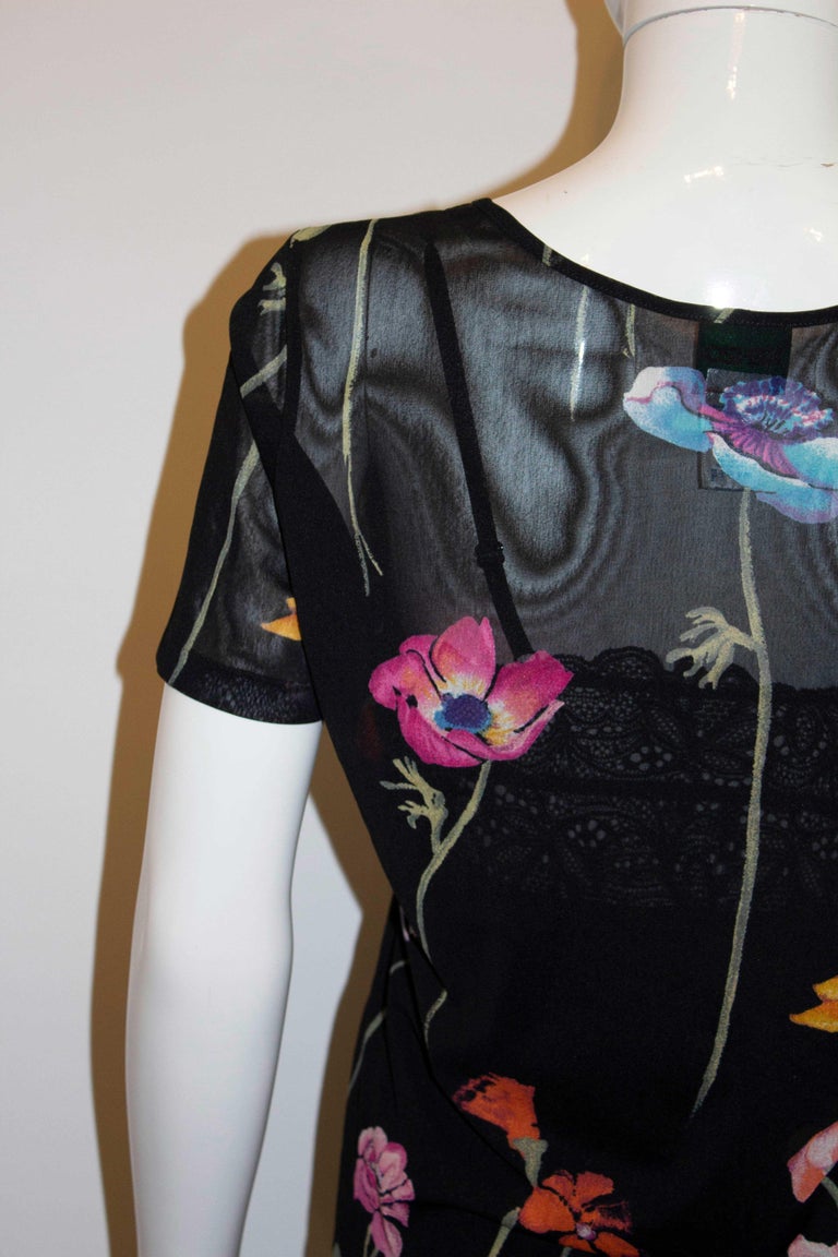 Kenzo Foral Print Top with Matching Scarf For Sale at 1stDibs