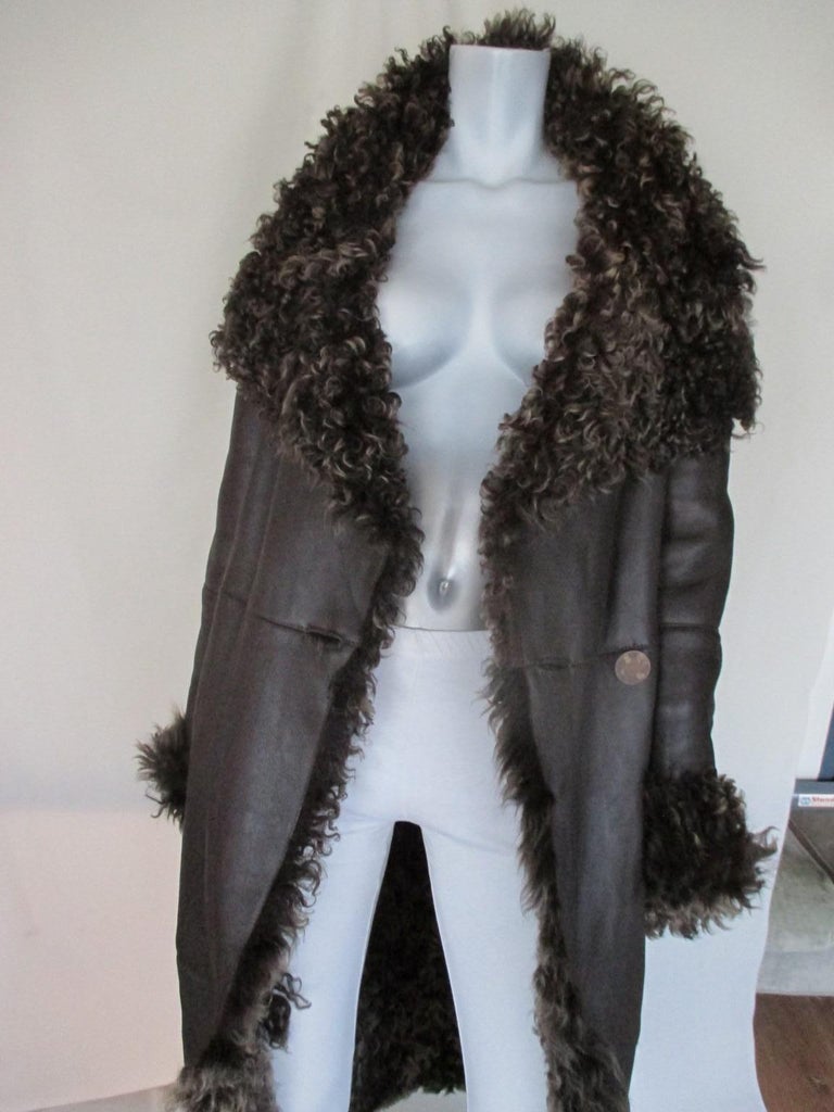 KENZO Jungle Long Lamb Shearling Leather Coat at 1stDibs | kenzo shearling jacket, kenzo jungle coat