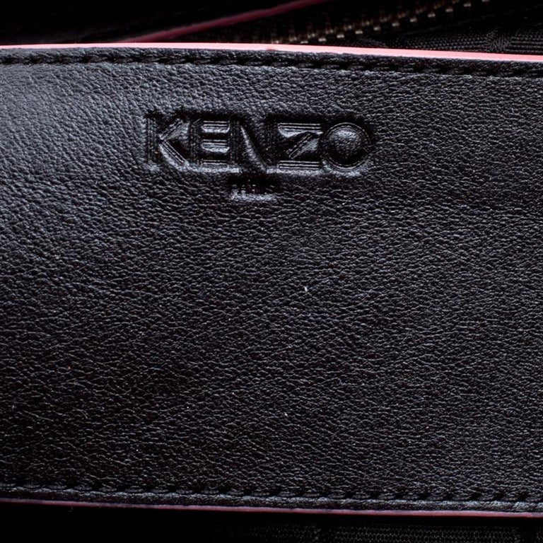 KENZO Red Leather K Logo Shopper Tote at 1stDibs