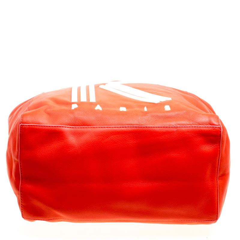 KENZO Red Leather K Logo Shopper Tote at 1stDibs | kenzo bag red