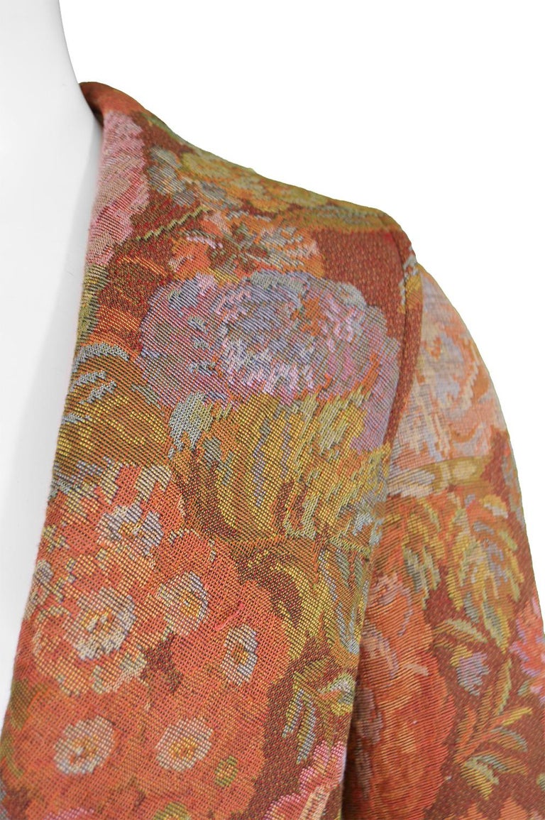 Kenzo Vintage Women's Floral Tapestry Brocade Belted Maxi Coat, 1990s ...