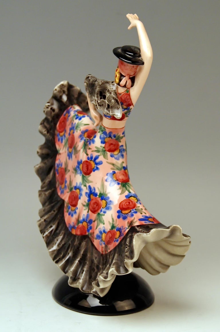 Keramos Spanish Lady Dancer Model 1400 by Stefan Dakon Made, circa 1950 ...