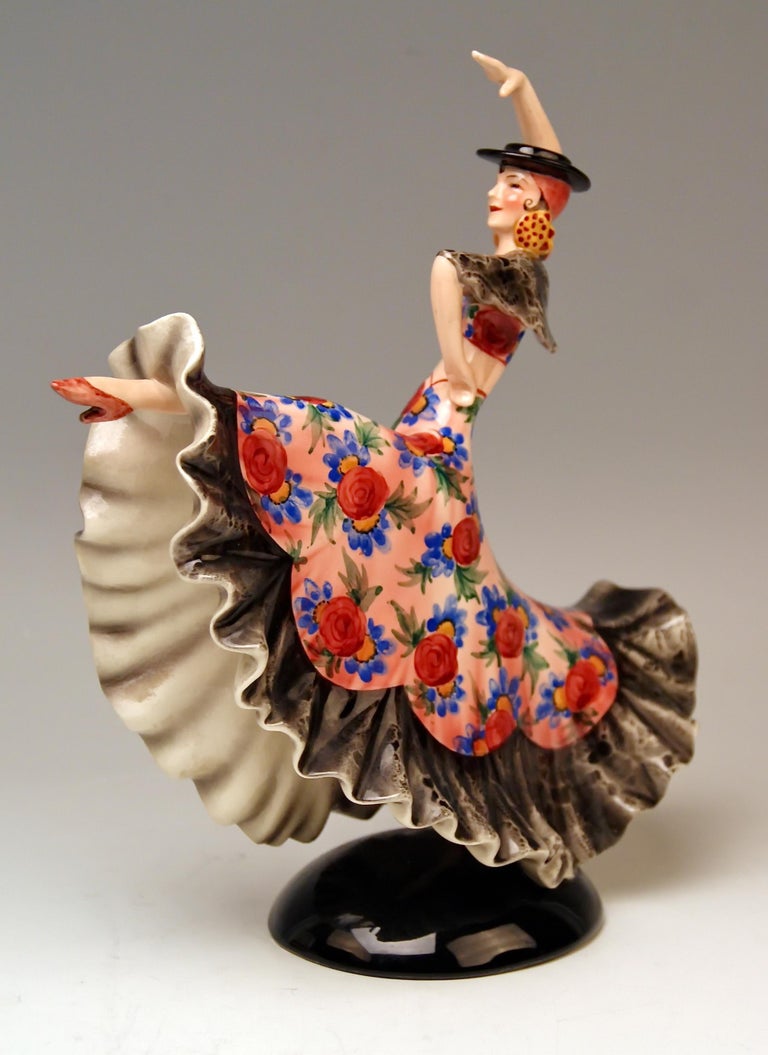 Keramos Spanish Lady Dancer Model 1400 by Stefan Dakon Made, circa 1950 ...