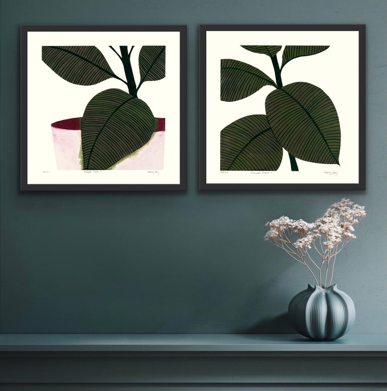 Kerry Day - Rubber Plant II and Rubber Plant III diptych For Sale at ...