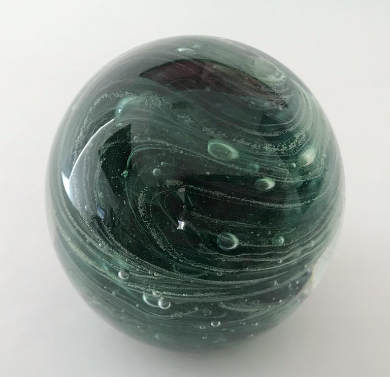 Kerry Glass Paperweight For Sale at 1stDibs | green glass paperweight