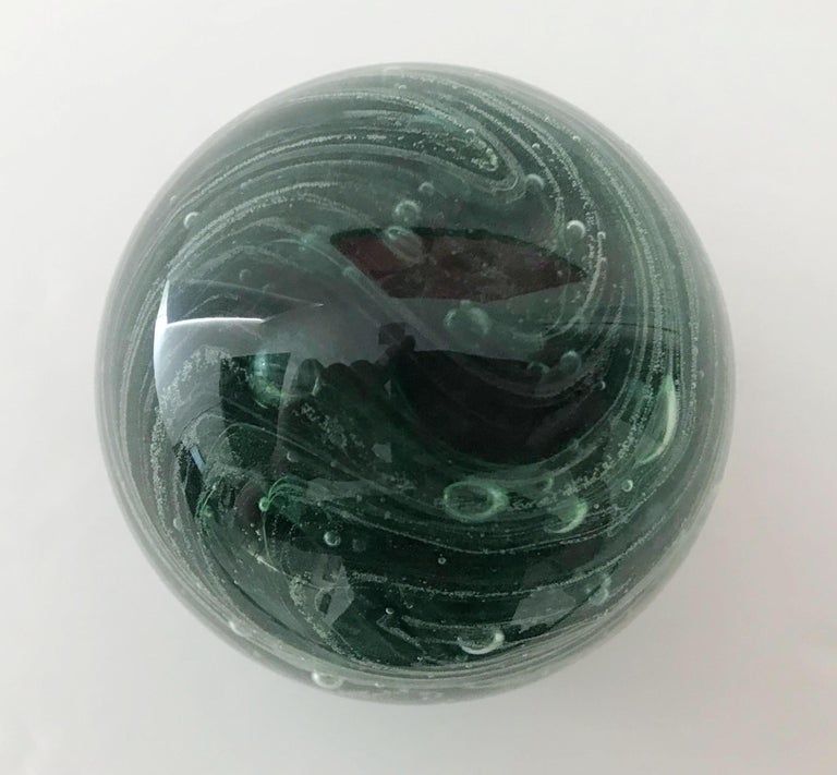 Kerry Glass Paperweight For Sale at 1stDibs | green glass paperweight