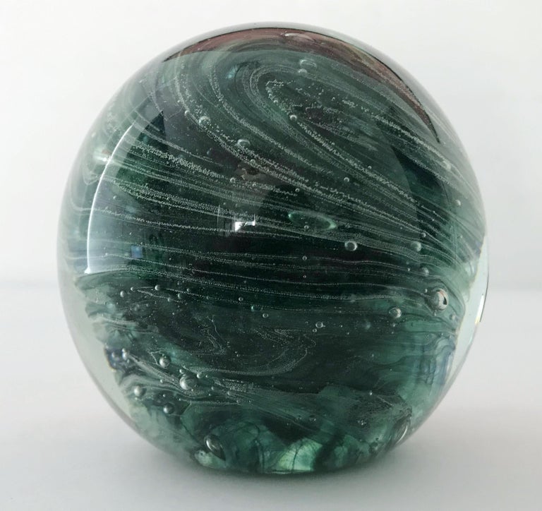 Kerry Glass Paperweight For Sale at 1stDibs | green glass paperweight