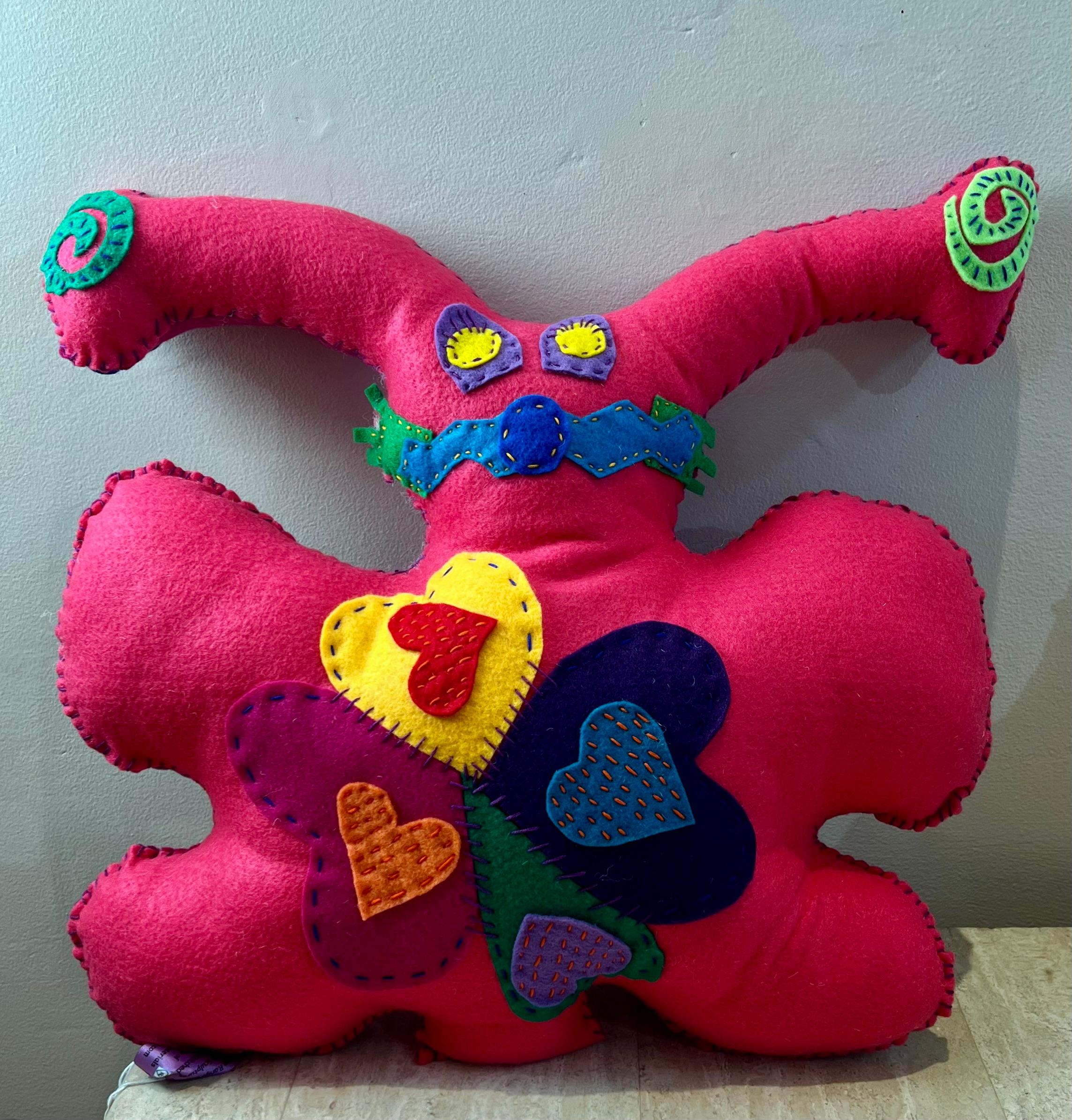 Kerry Green - Free Range Critter, by Kerry Green, Santa Fe, soft, sculpture, pink, butterfly For ...
