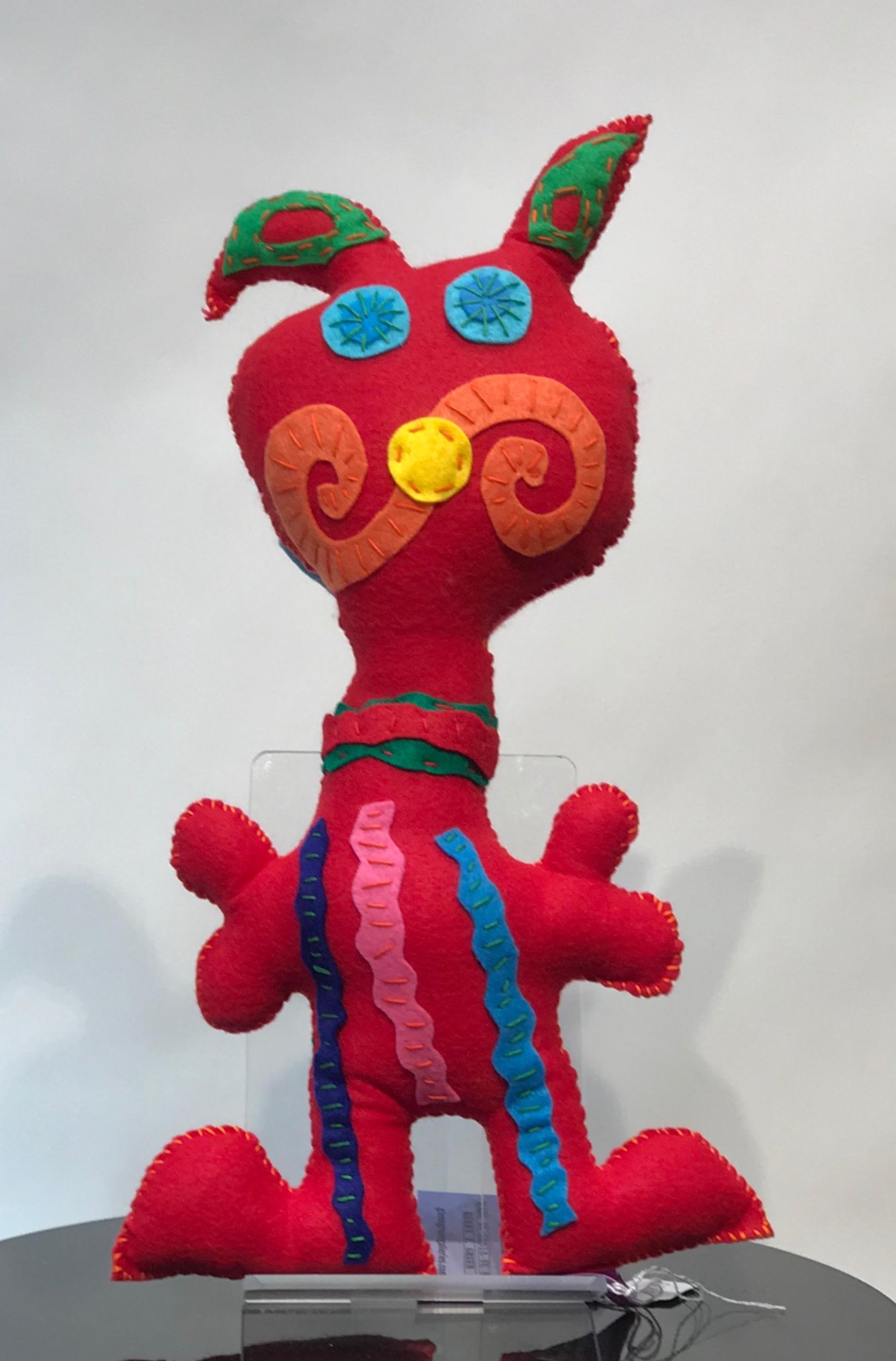 Kerry Green - Free Range Critter, soft sculpture, felt, pink, pig ...