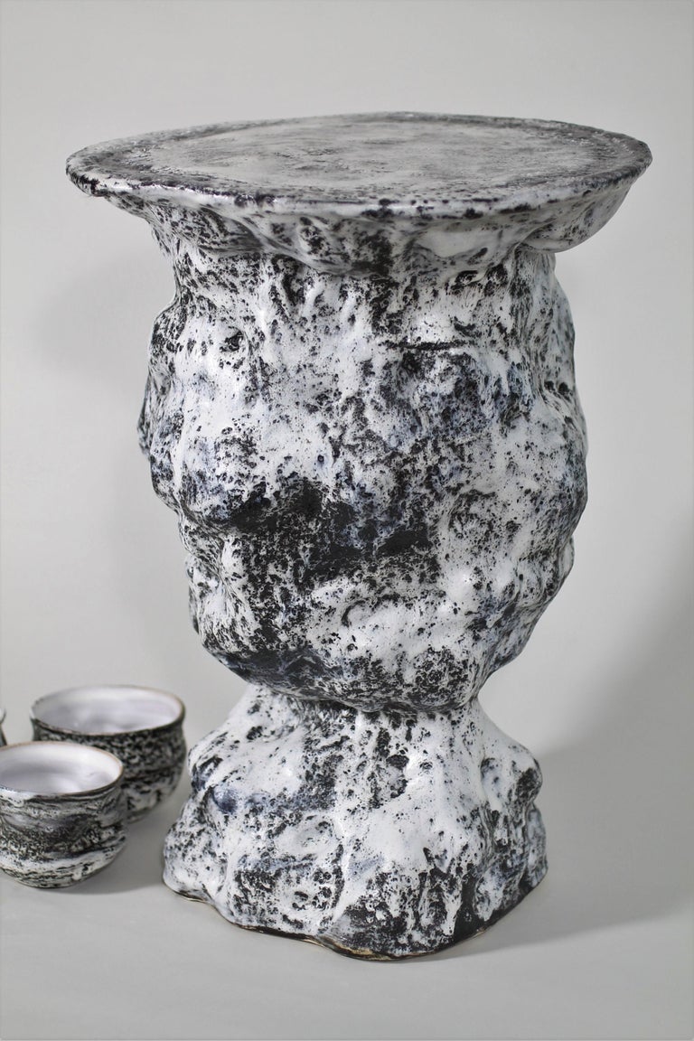 Kerry Hastings, Handbuilt Ceramic Sculptural Side Table For Sale at 1stDibs