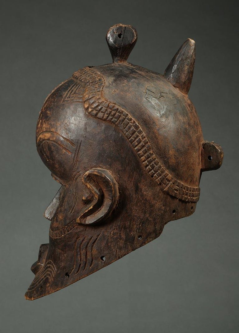 Kete Tribal Helmet Mask, Congo, Africa at 1stDibs | african helmet mask