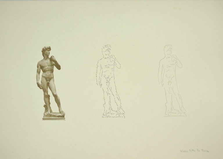 Ketty La Rocca - David - Original Lithograph by Ketty La Rocca - Late ...