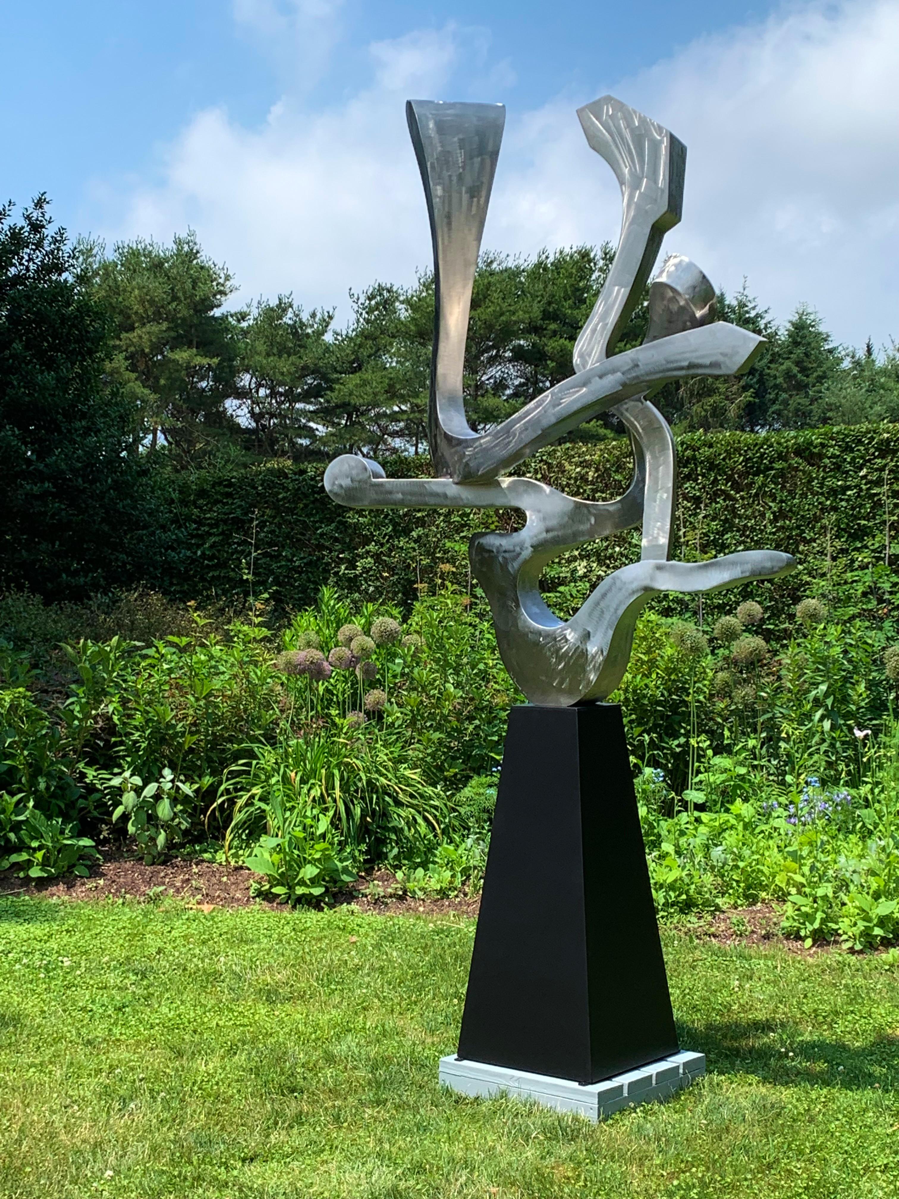 Kevin Barrett - "Scarlet" Large Outdoor Abstract Aluminum Metal ...