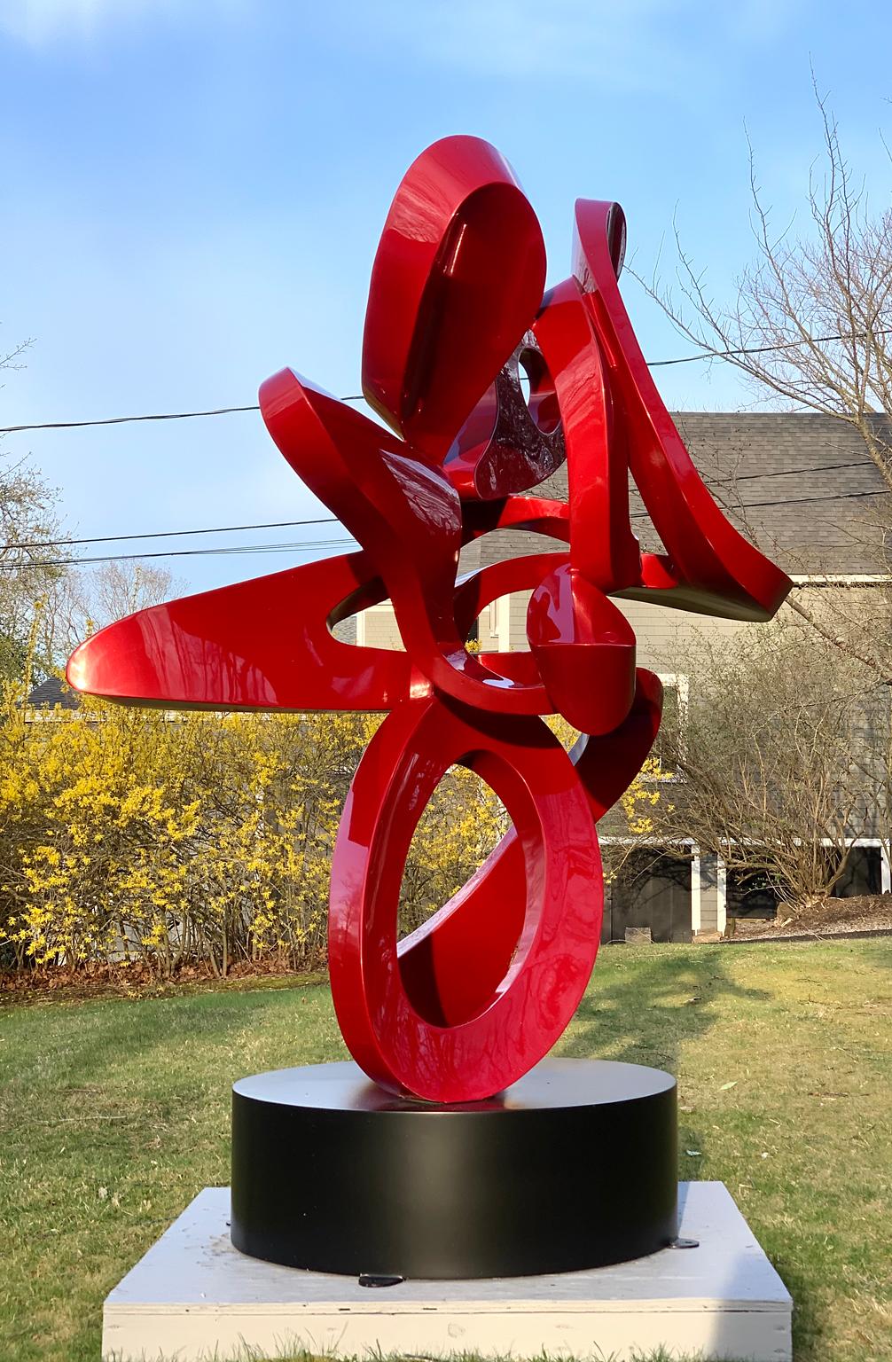 Kevin Barrett - "Scarlet" Large Outdoor Abstract Aluminum Metal ...