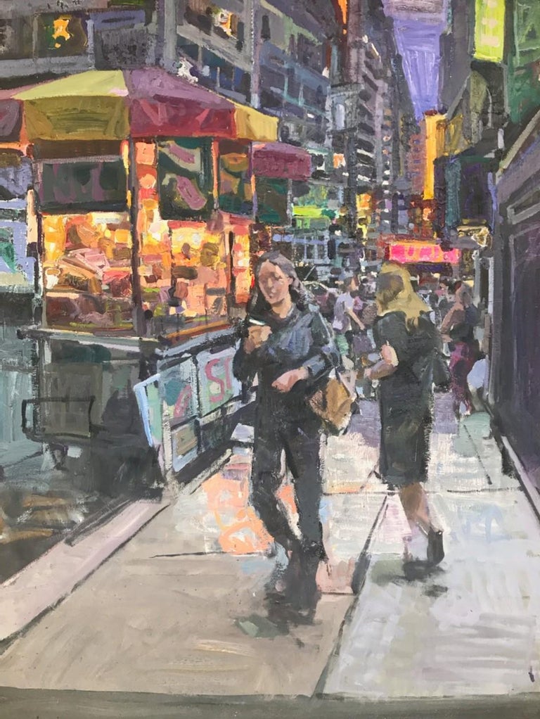 Kevin Weckbach - "Hot Dog Stand", Oil Painting For Sale at 1stDibs