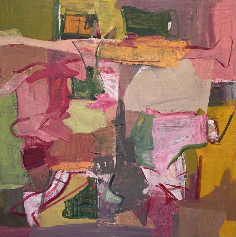 Kevin Weckbach - "Soft Pink Coalesce", Oil Painting For Sale at 1stDibs