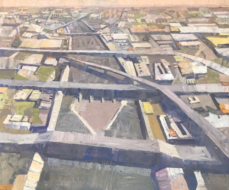 Kevin Weckbach - "Urban Stream", Oil Painting For Sale at 1stDibs