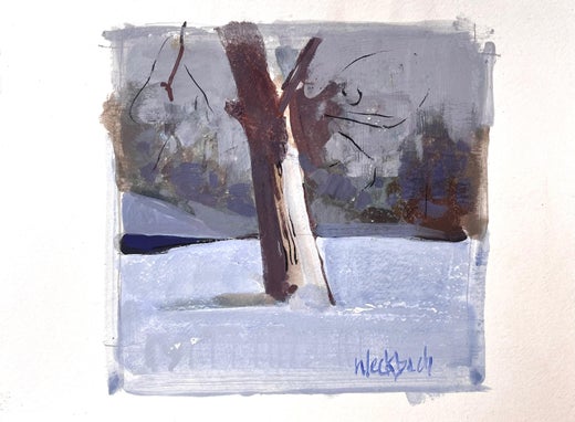 Kevin Weckbach - "Dog Tree" (2021), Original Watercolor Painting by ...