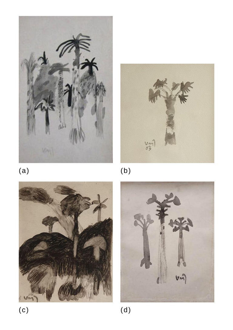 K.G. Subramanyan - Untitled, Watercolour on Paper (Set of 4 works) by ...