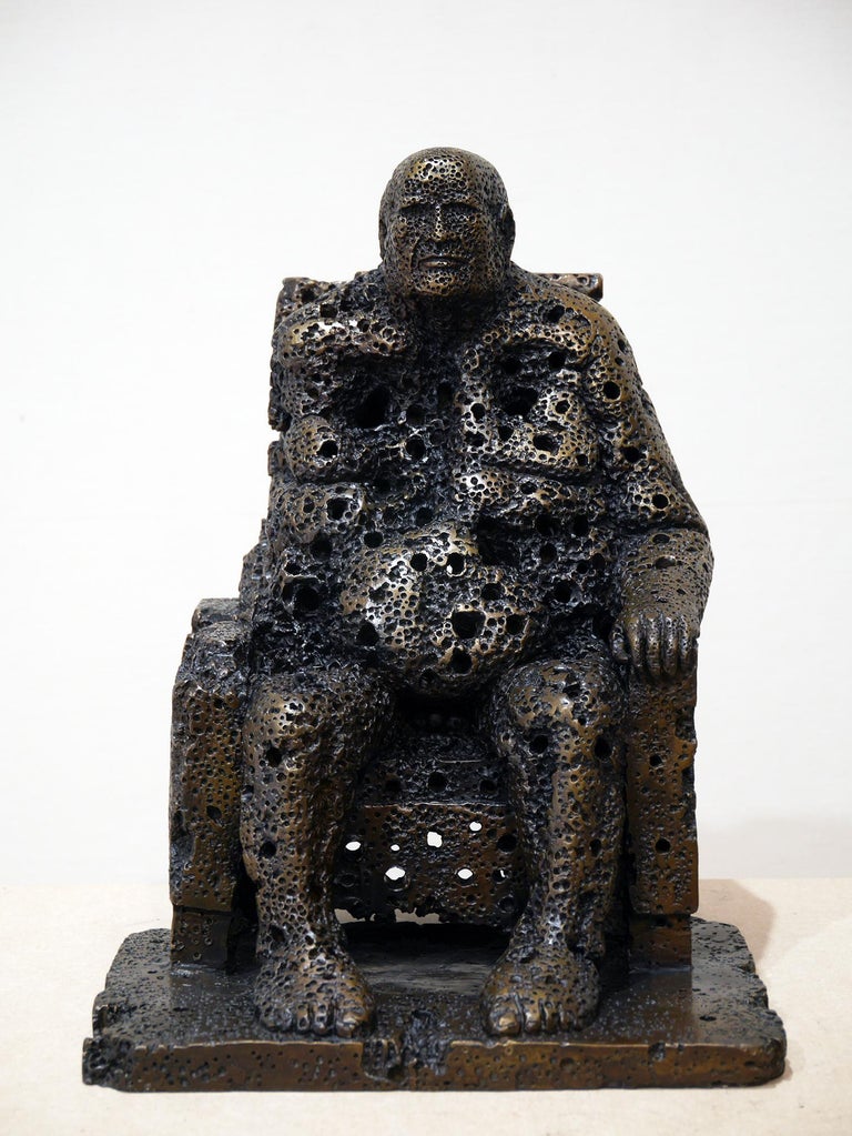 Khaled Dawwa - K. DAWWA Stabilité relative bronze figurative sculpture ...