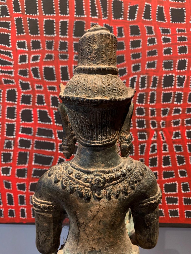 Khmer Bronze Statue of Vishnu Cambodia at 1stDibs