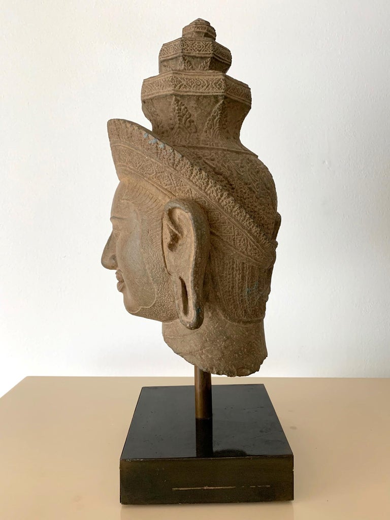 Khmer Sandstone Carving of Vishnu Cambodia at 1stDibs | khmer stone carving