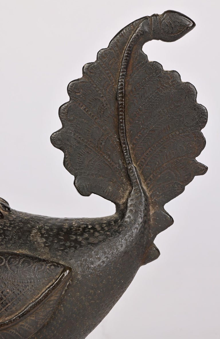 Khond Attributed Bronzed Metal Hamsa Bird Figure from Orsissa, India ...