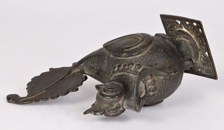 Khond Attributed Bronzed Metal Hamsa Bird Figure from Orsissa, India ...