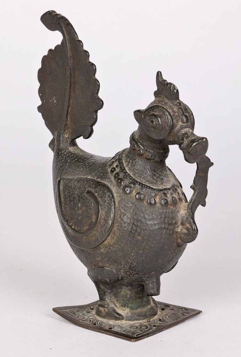 Khond Attributed Bronzed Metal Hamsa Bird Figure from Orsissa, India ...