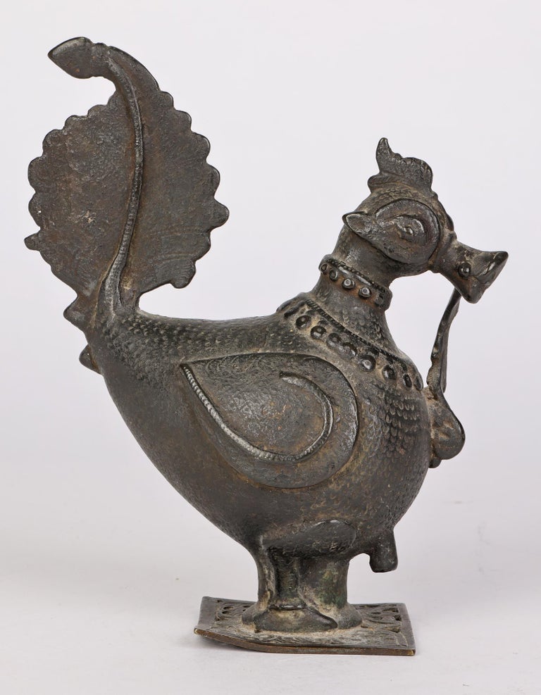 Khond Attributed Bronzed Metal Hamsa Bird Figure from Orsissa, India ...