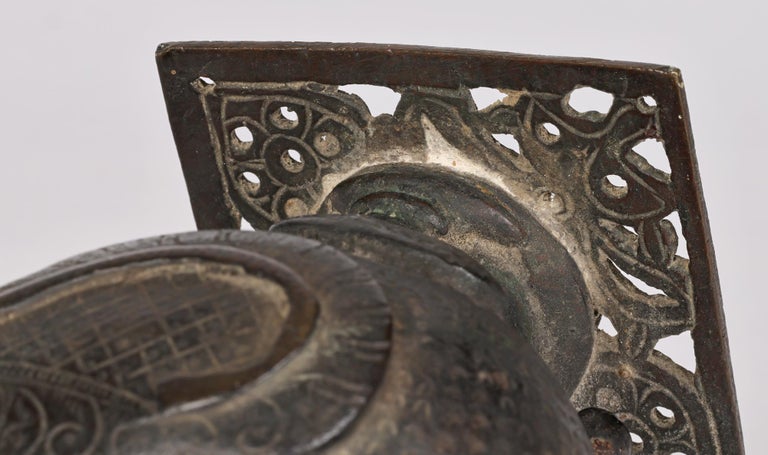 Khond Attributed Bronzed Metal Hamsa Bird Figure from Orsissa, India ...
