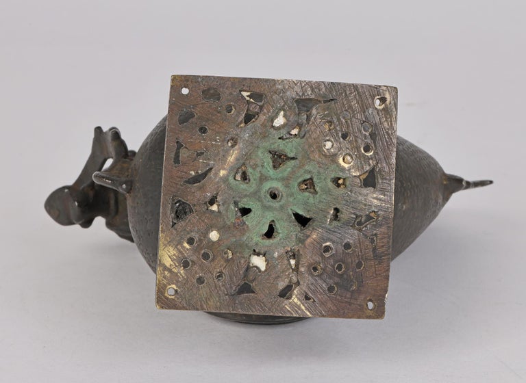 Khond Attributed Bronzed Metal Hamsa Bird Figure from Orsissa, India ...